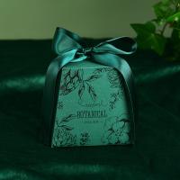 China FSC Certificate Green Foldable Gift Boxes Withe Ribbon For Chocolate for sale