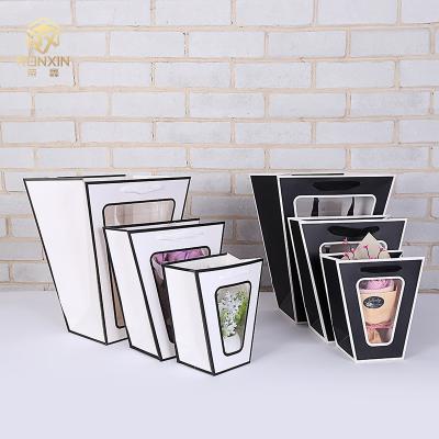Cina il contenitore di regalo di Kraft di altezza di 35cm con la finestra ha personalizzato Logo Printed in vendita
