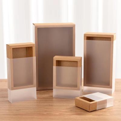 Cina Contenitore di regalo di Brown Kraft con la finestra che stampa Logo For Sweet Candy Packaging in vendita