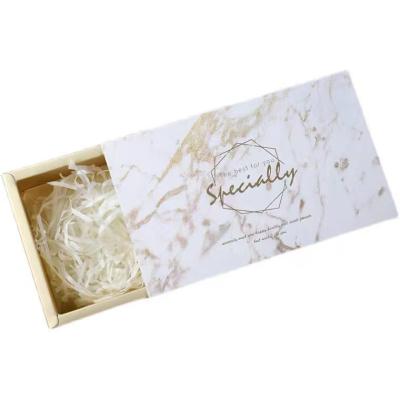China Forma branca da gaveta de Art Paper Paperboard Gift Boxes com saco à venda