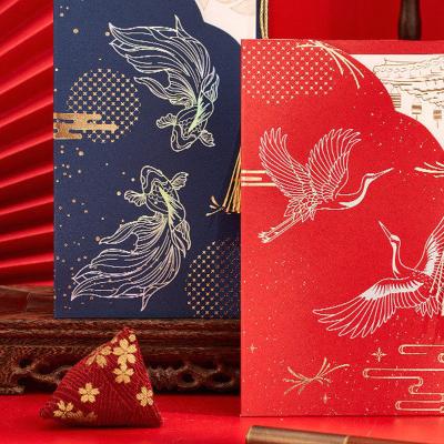 Cina Carte rosse di Art Paper Laser Cut Wedding con il logo di stampa del nastro in vendita