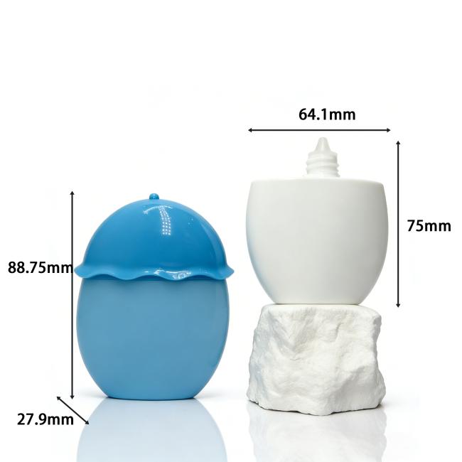 50ml plastic sunblock lotion bottle design - front view