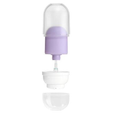 Eco-friendly cosmetic bottle side view showing elegant design and finish