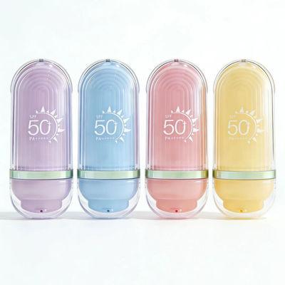 Eco-friendly cosmetic bottle side view showing elegant design and crystal clear appearance