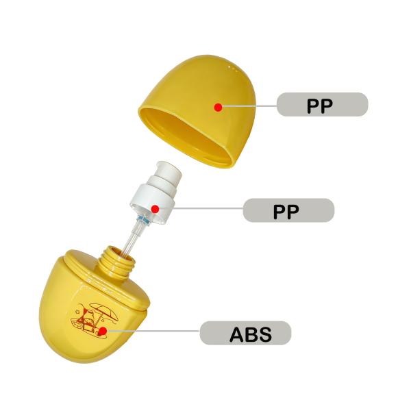 Quality Portable Pump PP Sunscreen Bottle Round for sale