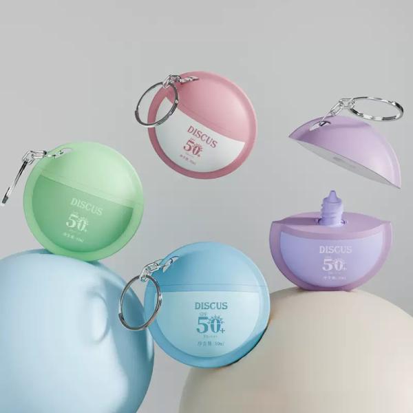 Quality 30ml PP Round Sunscreen Bottle Portable for sale