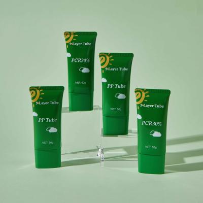 China 30ml PCR Custom Cosmetic Tubes Round for sale