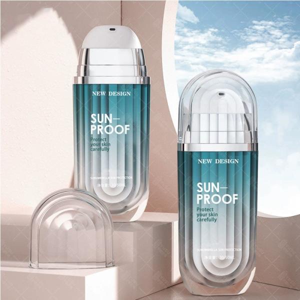 Quality Customized Color 60ml Capacity Airless Bottle with Silk Screen Printing for for sale