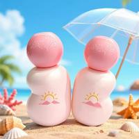 Quality Child Resistant Square Shape Sunscreen Bottle with Customized Color Packaging for sale
