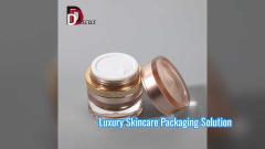 Luxury Gold Acrylic Airless Pump Bottle for Skincare
