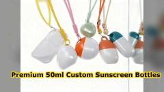 Custom 50ml Matte Sunscreen Bottle Cosmetic Packaging