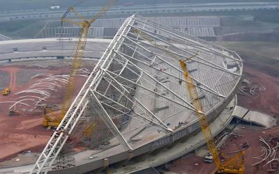 China Sports Stadium Steel Structure Building Space Grid Long Lifespan for sale