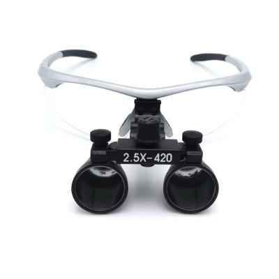 China 2.5X420mm Dental Magnifier Surgical Medical Binocular Loupes Binocular Loupes Magnifier for sale