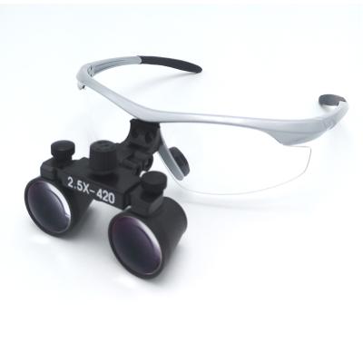 China 2.5X420mm Dental Magnifier Surgical Medical Binocular Loupes Binocular Loupes Magnifier for sale