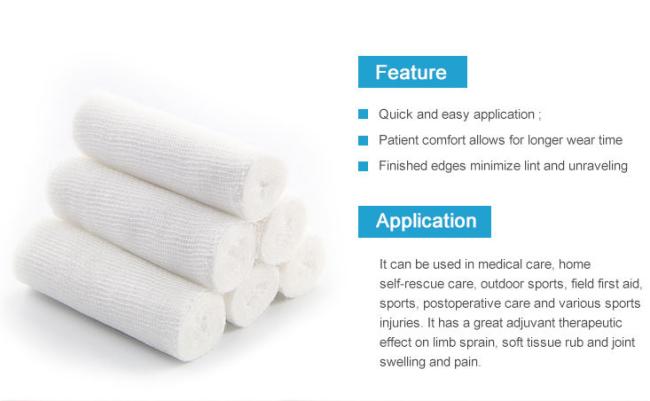 Personal care OEM Size Bleached Elastic gauze bandage medical Bandage