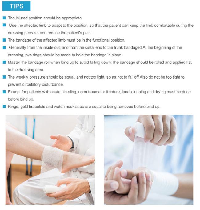 Personal care OEM Size Bleached Elastic gauze bandage medical Bandage