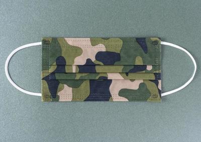 Cina Soldati chirurgici medici eliminabili blu Covid-19 della maschera di protezione del cammuffamento del nero di Brown in vendita