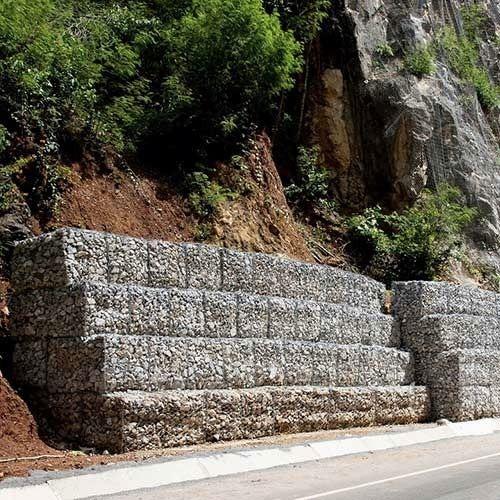 Quality High Tensile Strength  Galfan Spot Welded Gabions For Landscaping for sale
