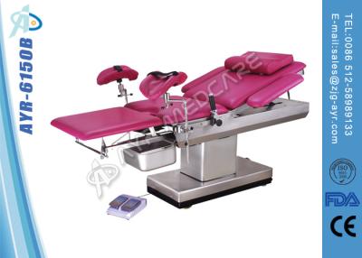 China Luxurious Hospital Gynecology Obstetric Delivery Bed With Foot Pedal for sale