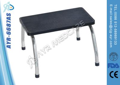 China Hosptial Bed Accessories Stainless Steel Single Foot Step With Anti-skidding Top for sale