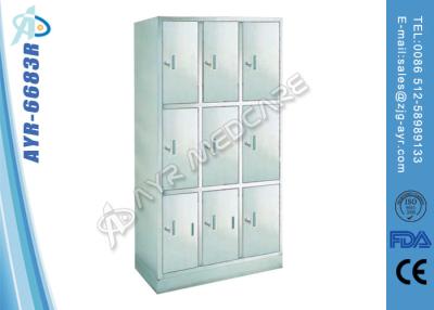 China Nine Doors Stainless Steel Hospital Doctor Clothes Cabinet For Bed Accessories for sale