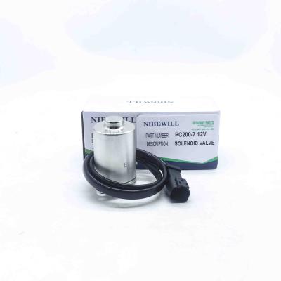 China 12V/24V Premium Hydraulic Pump Solenoid Valve for PC200-7 Excavator Parts for sale