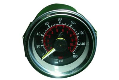China Dual Needle 2 Inch Pressure Gauge Air Pressure Gauge 160 PSI Black Illuminated for sale