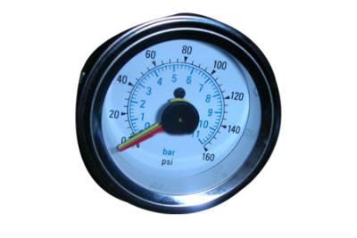 China White 2 Inch Dual Needle Gauge Air Pressure Gauge 160 PSI Illuminated Dial for sale