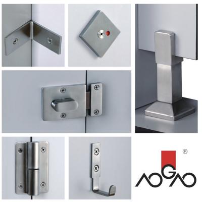 China AOGAO Bathroom Stall Door Hinges Stainless 304 Bathroom Stall Hardware for sale