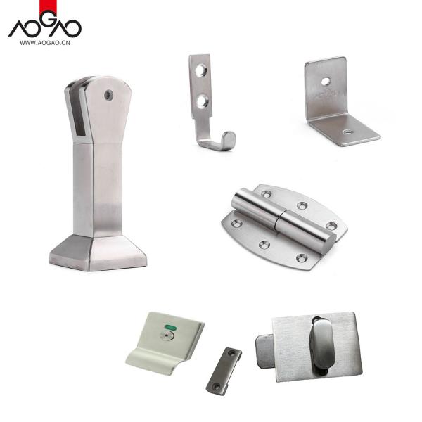 Quality AOGAO Stainless Steel Bathroom Partition Hardware Bathroom Stall Hinges for sale