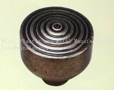 China Size Dia25xH25,spiral pattern drawer pull knob,Zinc alloy,plating & color can be OEM. for sale