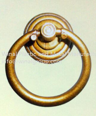 China Polished copper traditional pull ring door handle,L60mm*W48mm,size & finish can be OEM. for sale