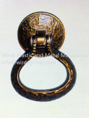 China Antique brass door pull ring handle,L63mm*W47mm,durable,size & finish can be OEM for sale