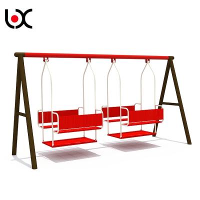 China Outdoor Double Seats Playground Swing Sets N Mail Packing for sale