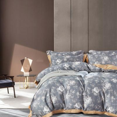 Cina Quattro sonno degli insiemi 300TC della lettiera di Tencel del pezzo colore solido del raso di 100 strati di Tencel Lyocell in vendita