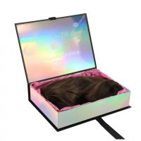 China Orange Wig Packaging Folding Gift Box With Satin Insert Wig Gift Boxes Set for sale