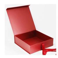 China Red Christmas Gift Innovative Biodegradable Packaging With Ribbon for sale