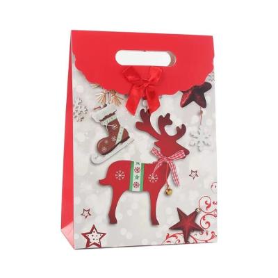 China Red Christmas Tree Storage Bag Reusable Christmas Bags With Loop Button for sale