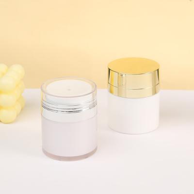 China Luxury 15g 30g 50g 100g Personal Care Airless Cream Jar Plastic Airless Bottle Jar for sale