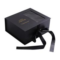 China Black Magnetic Biodegradable Packaging Wedding Gift Flower Box Packaging for sale