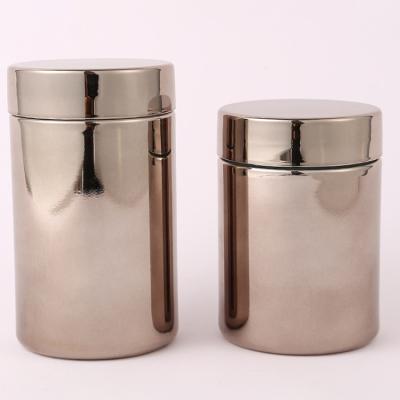 China 250ml Plastic Custom Logo Design Chrome Gun Gray Color Supplement PE Container With Lid for INFUSION Needs from Supplie for sale