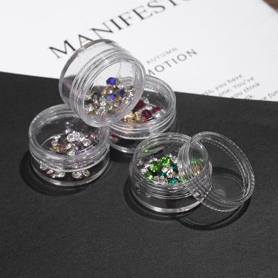 China Collar Material AS Custom Empty Acrylic Powder Containers Clear Loose Body Powder Containers Bulk Acrylic Jars With Lids for sale