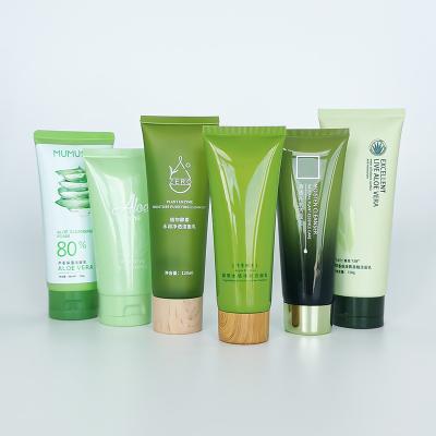 China PE/HDPE/LDPE/100% Sugarcane/ 100% Wheat StrawMaterial Green Soft Plastic Tube for Cosmetics 50ml 60ml 80ml 100ml 150ml 200ml for sale