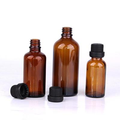 China Senior PAK OEM/ODM Acceptable Amber Glass Essential Oil Bottle with Plastic Lid Inner Plug 5ml 10ml 20ml 30ml 50ml 100ml for sale