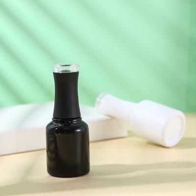 China 8ML 10ML 15ML Glass Bottle With Plating Window Cap for Gel Nail Polish Base Material Glass Customized Colors Vials for sale