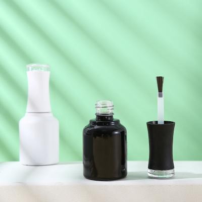China 8ML 10ML 15ML Glass Bottle With Plating Window Cap for Gel Nail Polish Base Material Glass Customized Colors Vials for sale