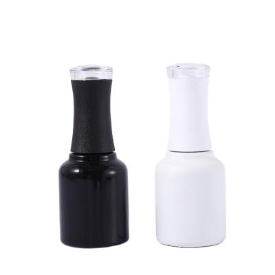 China 8ML 10ML 15ML Glass Bottle With Plating Window Cap for Gel Nail Polish Base Material Glass Customized Colors Vials for sale