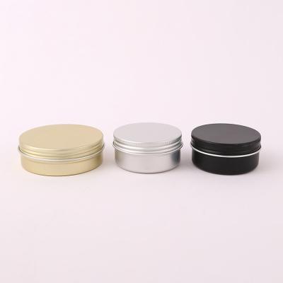 China Makeup Tools Empty Storage Container 5 10 15 20 100 150 g Matte Silver Metal Aluminum Jar for Candle Shoe Polish Saffron for sale