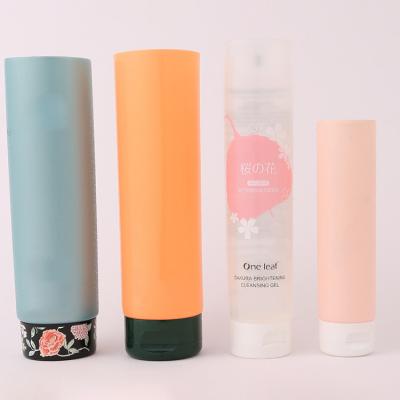 China Customized 30ml 50ml 100ml 150ml White Blue Plastic PE Cosmetic Squeeze Printing Tube with Screw Top Lid OEM/ODM Acceptable for sale
