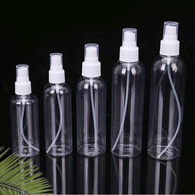 China 20ml30ml50ml60ml100mlPET Round Fine Mist Spray Bottle Plastic Container Custom Logo Pump Sprayer for Beach and Pool Days for sale